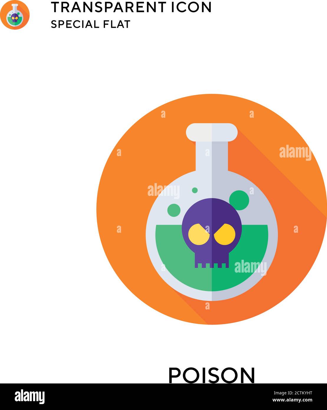 Poison vector icon. Flat style illustration. EPS 10 vector Stock Vector ...