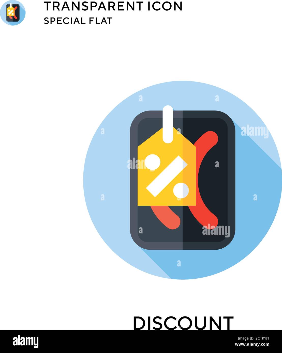Discount vector icon. Flat style illustration. EPS 10 vector Stock ...