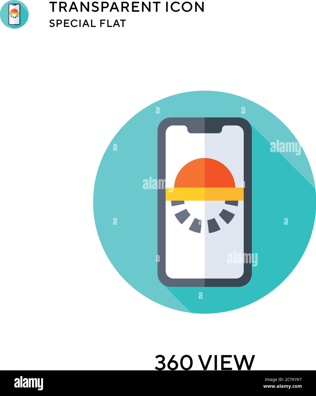 360 view vector icon. Flat style illustration. EPS 10 vector Stock ...