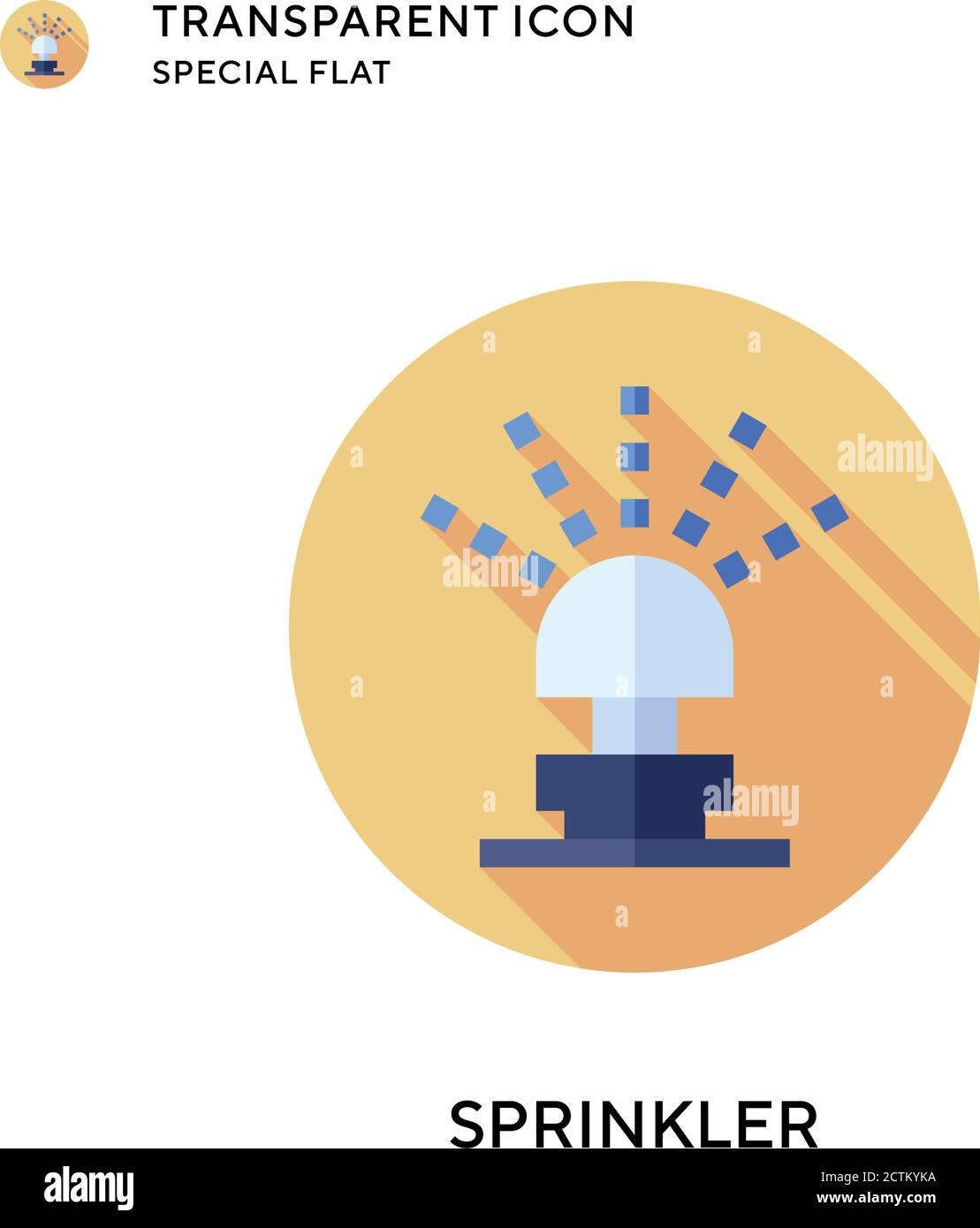 Sprinkler vector icon. Flat style illustration. EPS 10 vector Stock ...