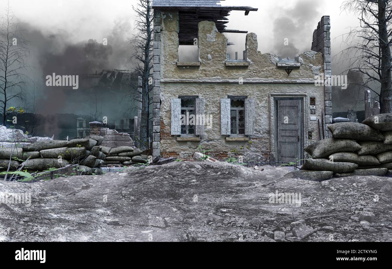 War torn landscape hi-res stock photography and images - Alamy