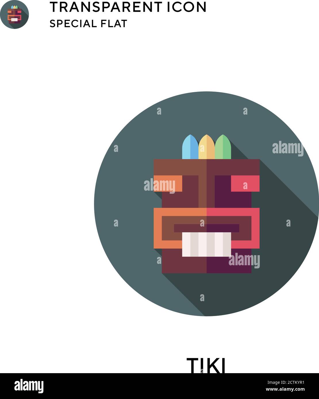 Tiki vector icon. Flat style illustration. EPS 10 vector Stock Vector ...