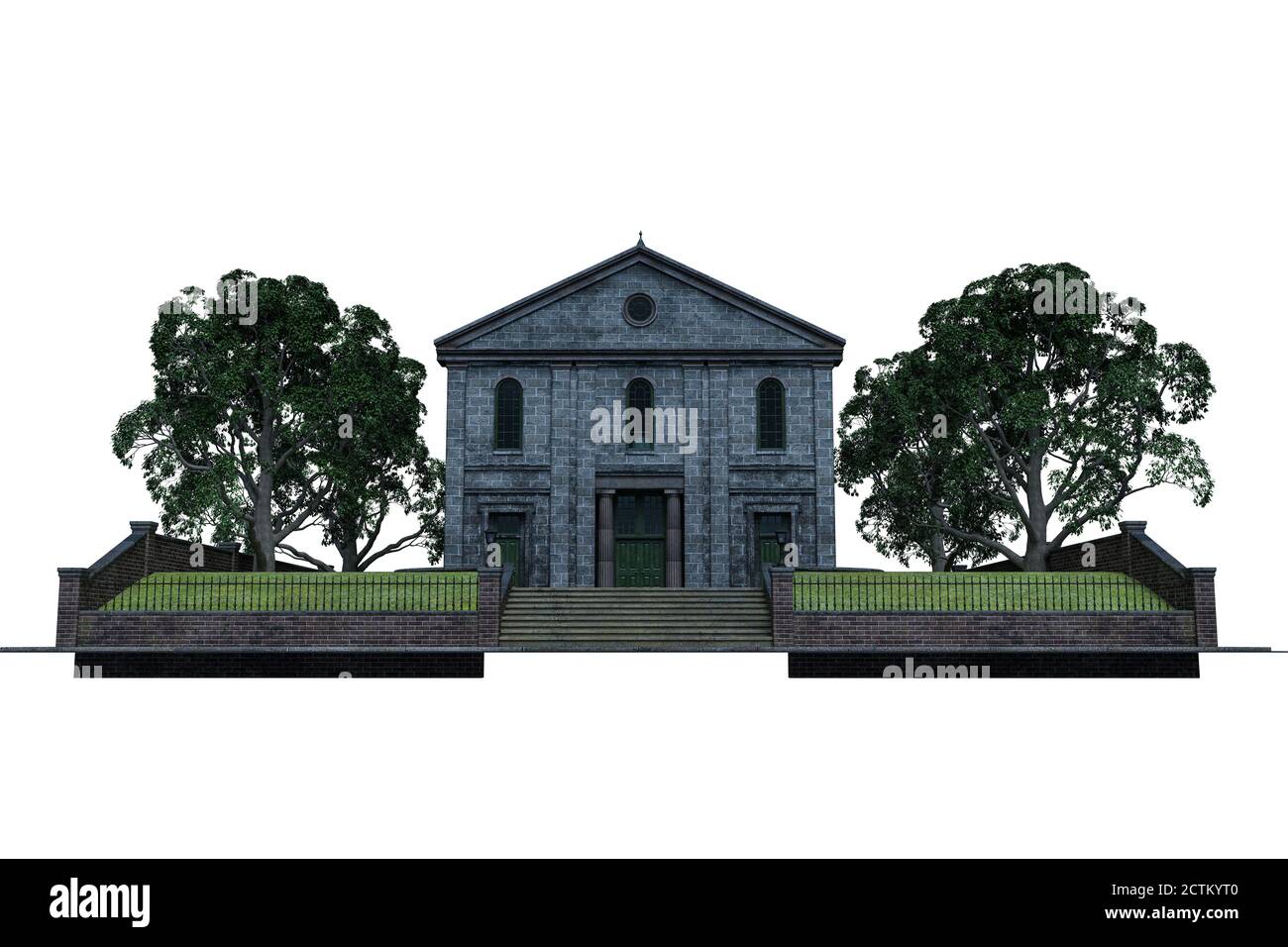 Academy Building Fantasy Architecture, 3D illustration, 3D rendering ...