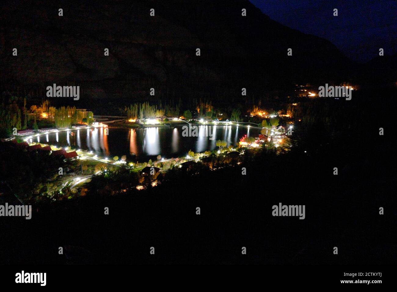 night landscape photography with stars and moon light of Pakistan Stock ...
