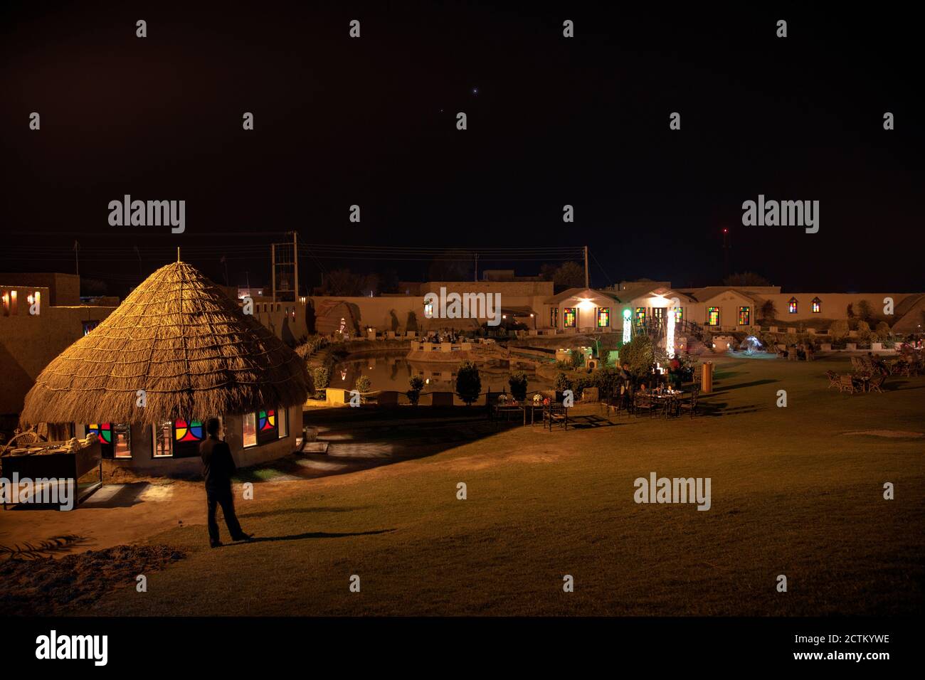 night landscape photography with stars and moon light of Pakistan Stock ...