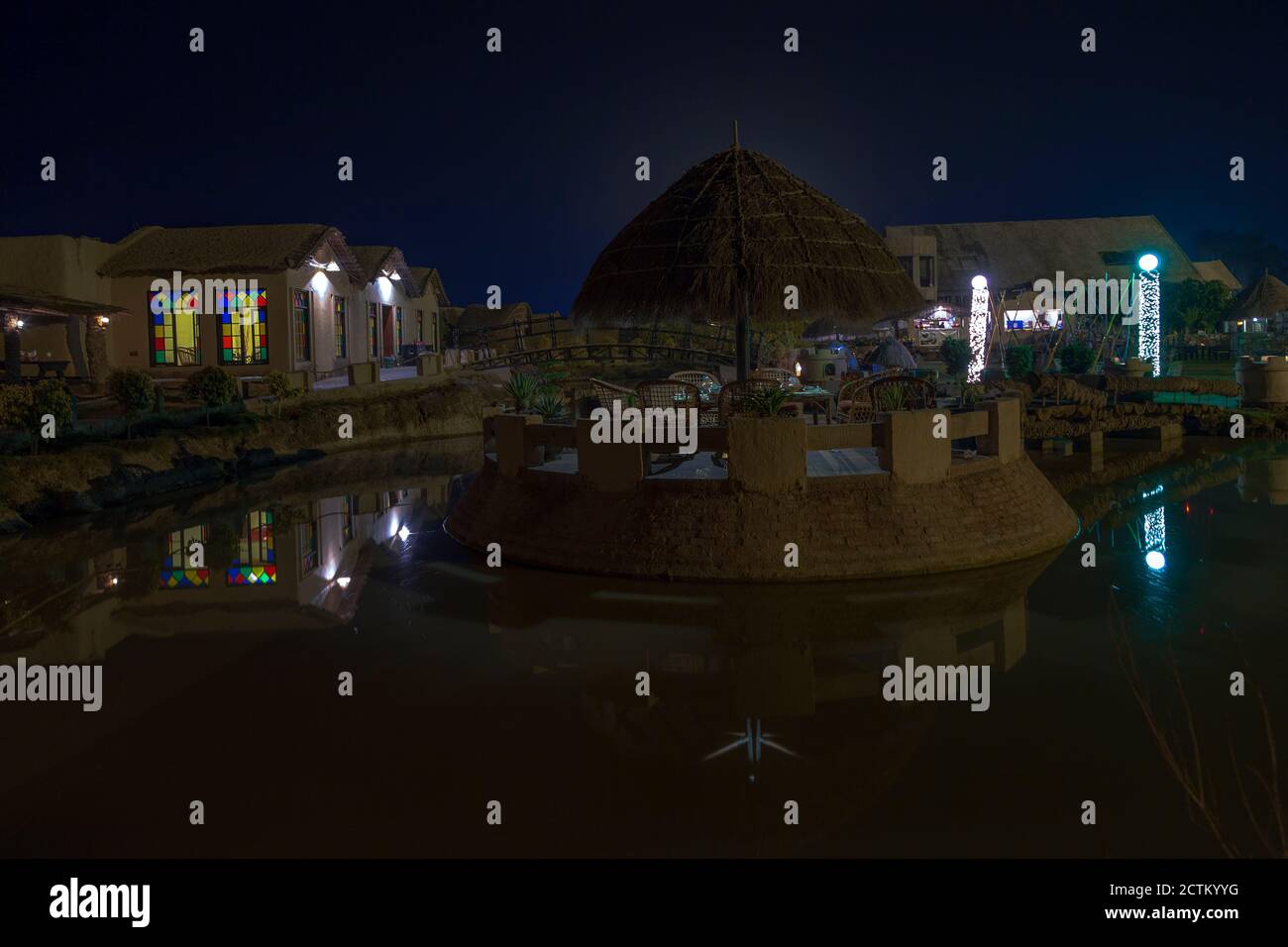 night landscape photography with stars and moon light of Pakistan Stock ...