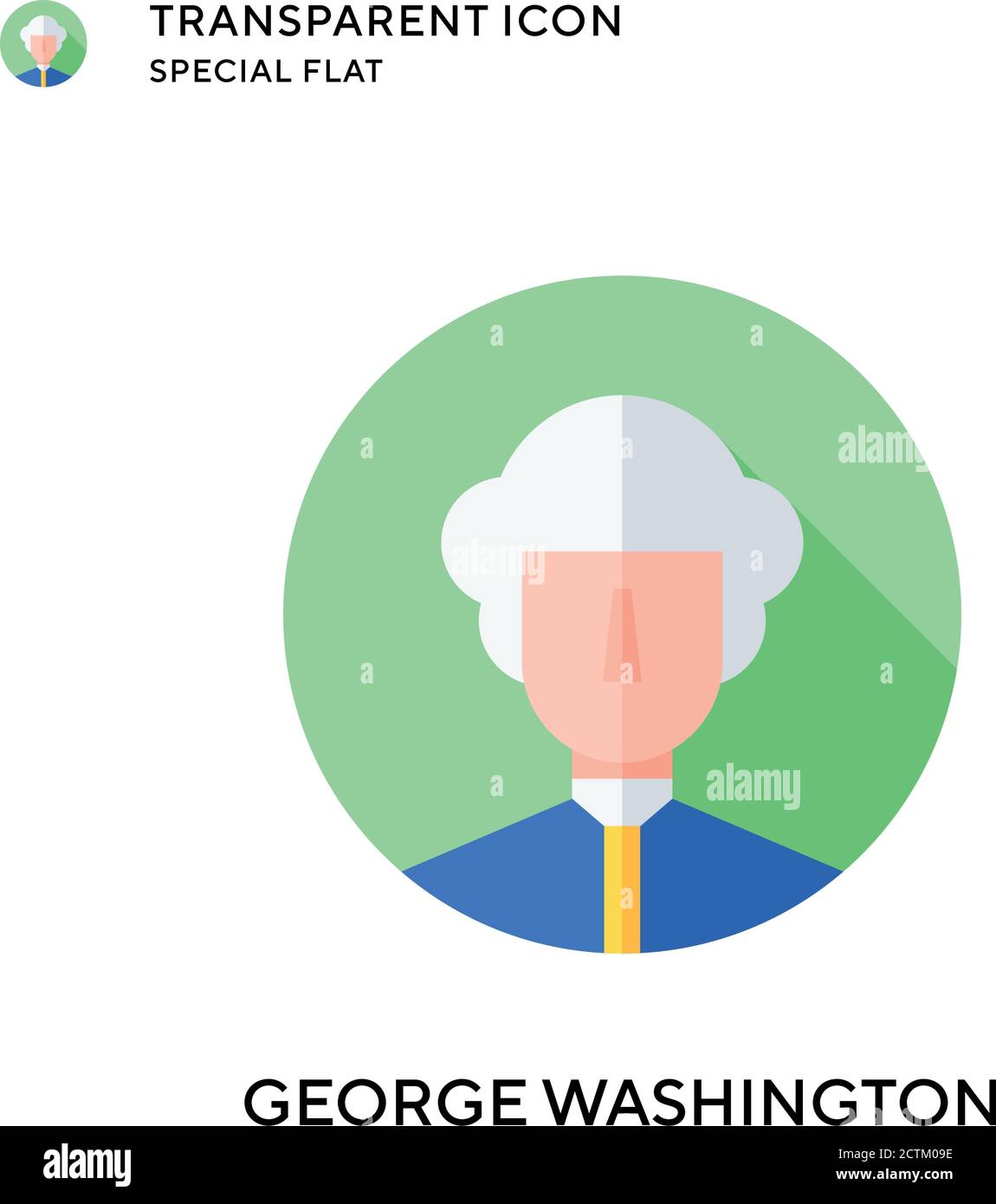 George washington vector icon. Flat style illustration. EPS 10 vector ...