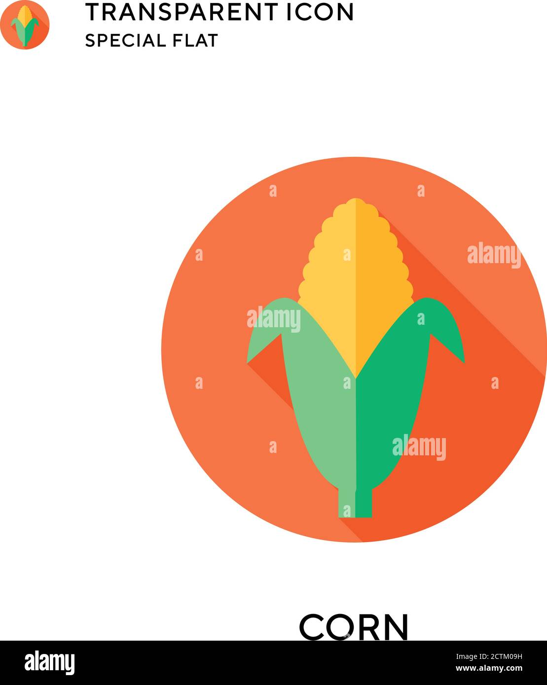 Corn vector icon. Flat style illustration. EPS 10 vector Stock Vector ...