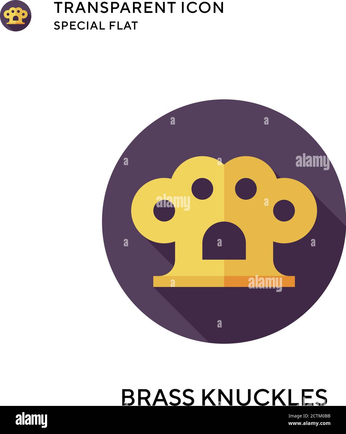 Brass knuckles vector icon. Flat style illustration. EPS 10 vector ...