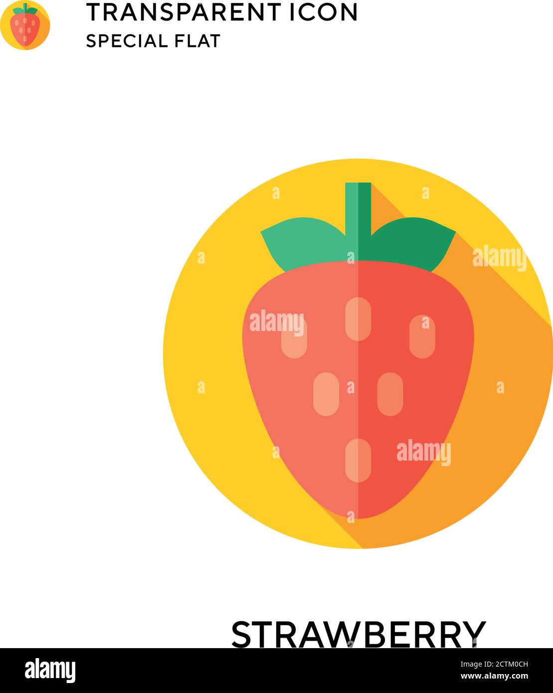 Strawberry vector icon. Flat style illustration. EPS 10 vector Stock ...