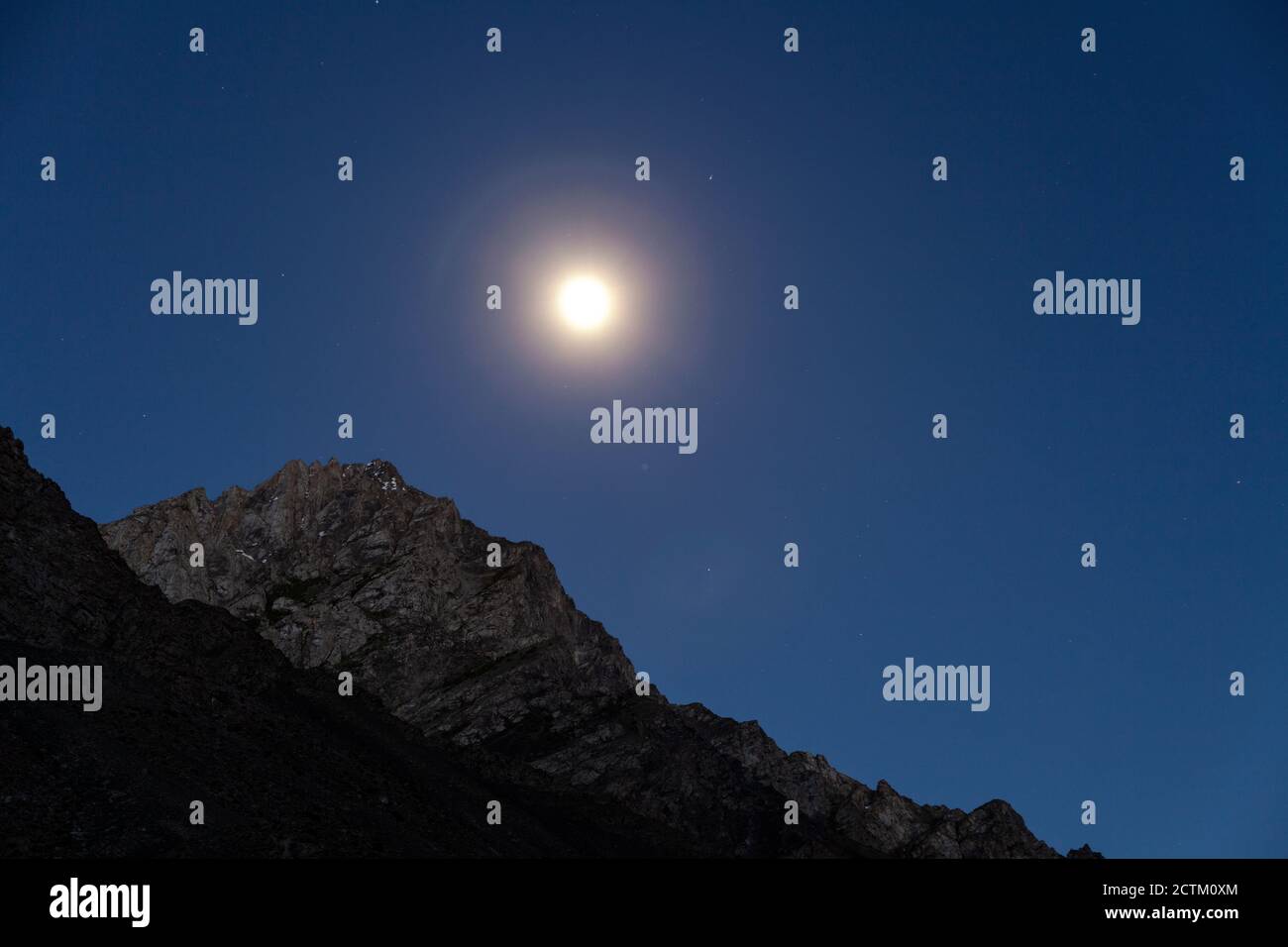 night landscape photography with stars and moon light of Pakistan Stock ...