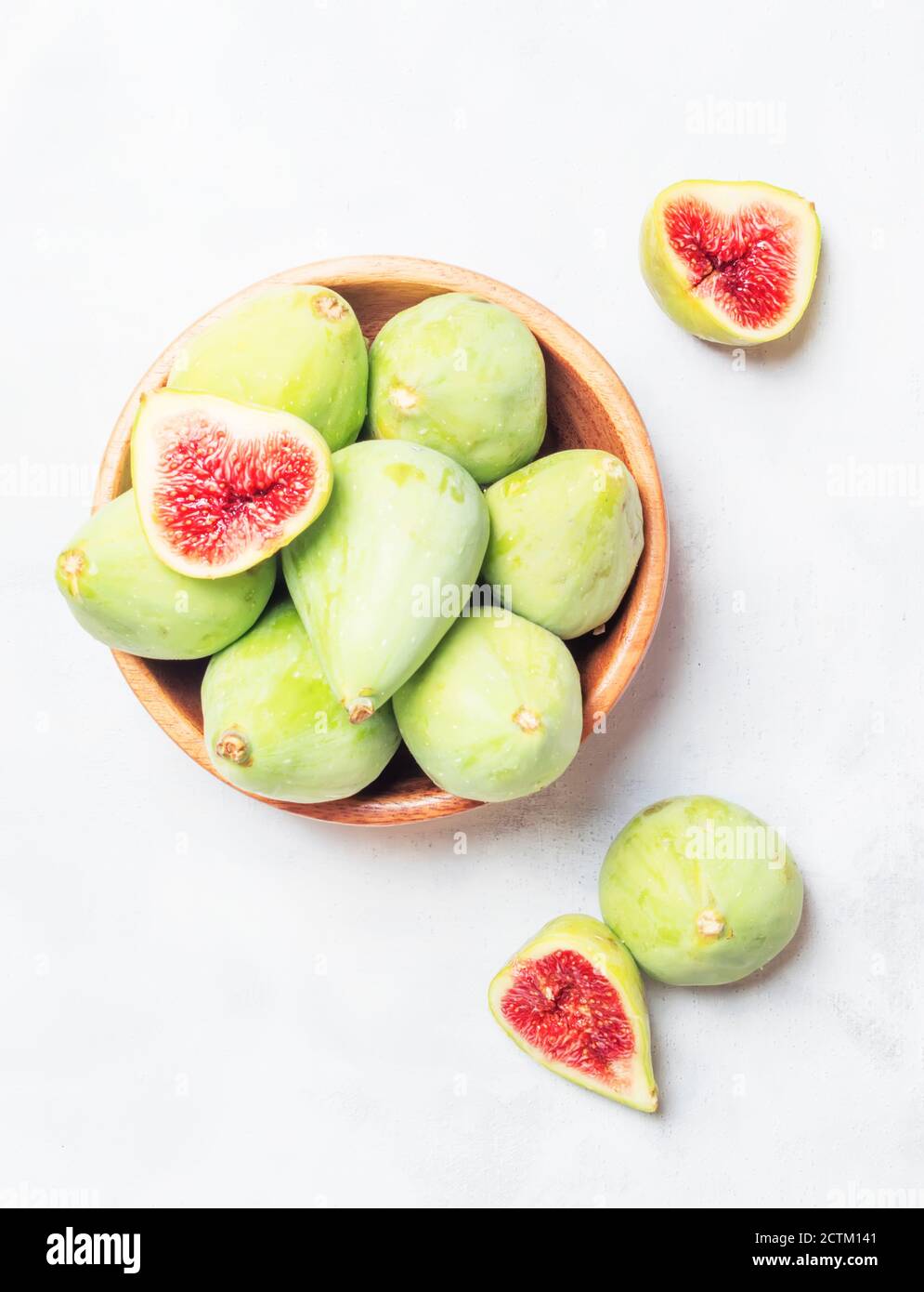 Green figs, top view Stock Photo - Alamy