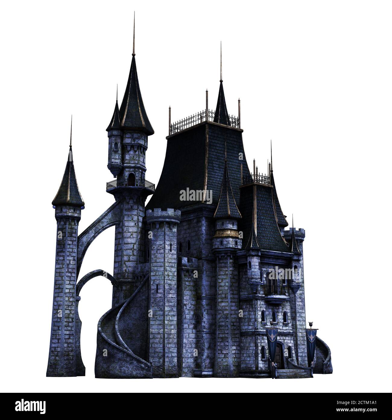 Castle Academy Fantasy Architecture, 3D illustration, 3D rendering ...