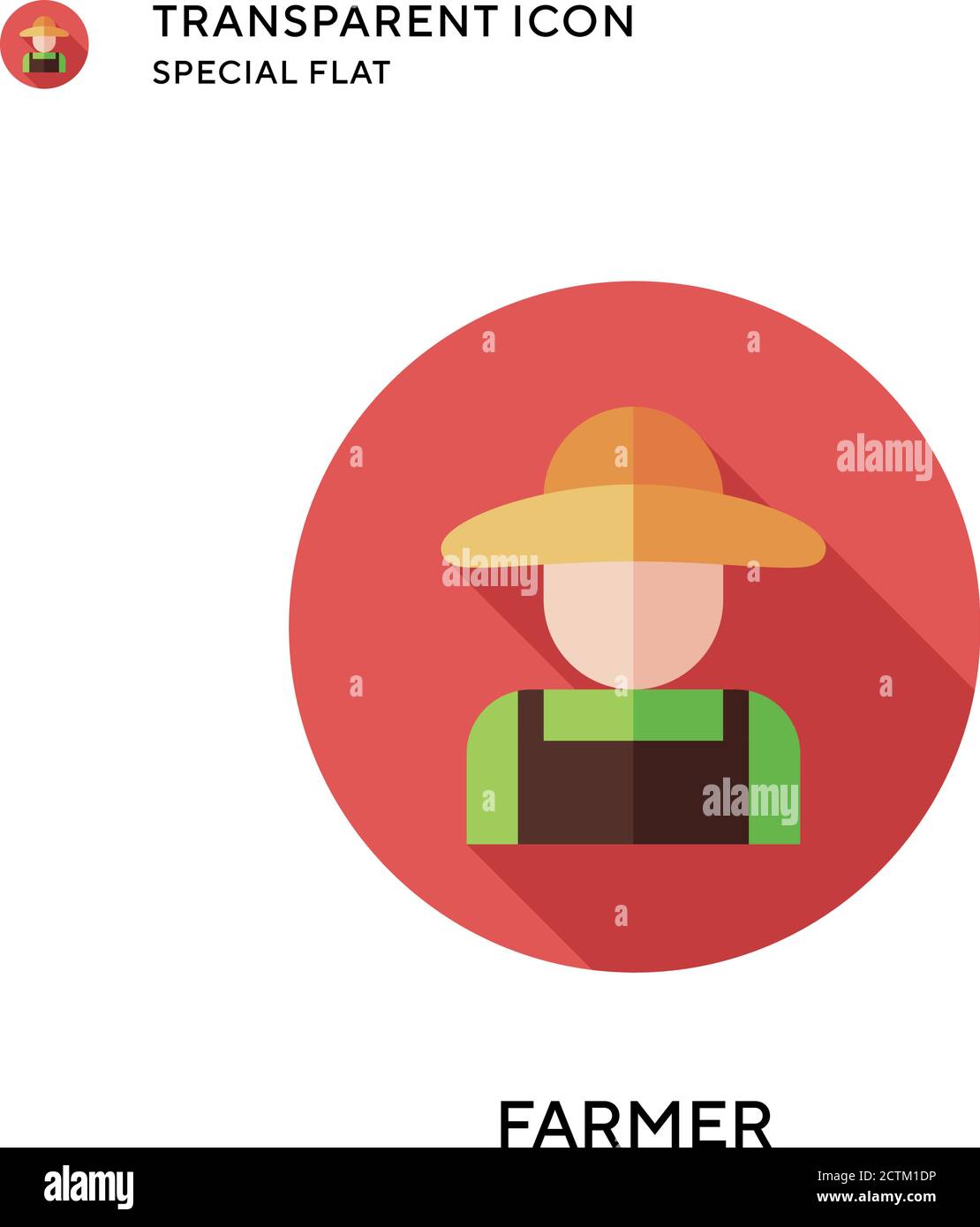 Farmer vector icon. Flat style illustration. EPS 10 vector Stock Vector ...