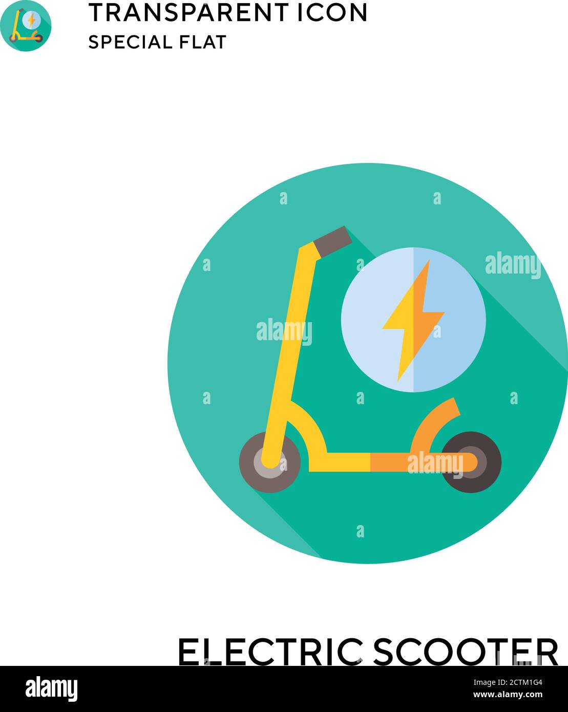 Electric scooter vector icon. Flat style illustration. EPS 10 vector ...