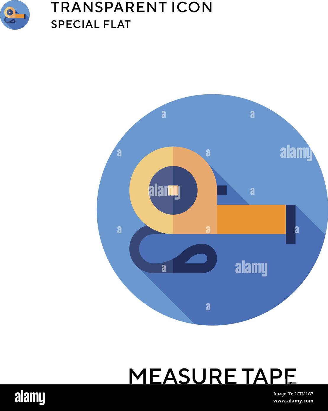 Measure tape vector icon. Flat style illustration. EPS 10 vector Stock ...