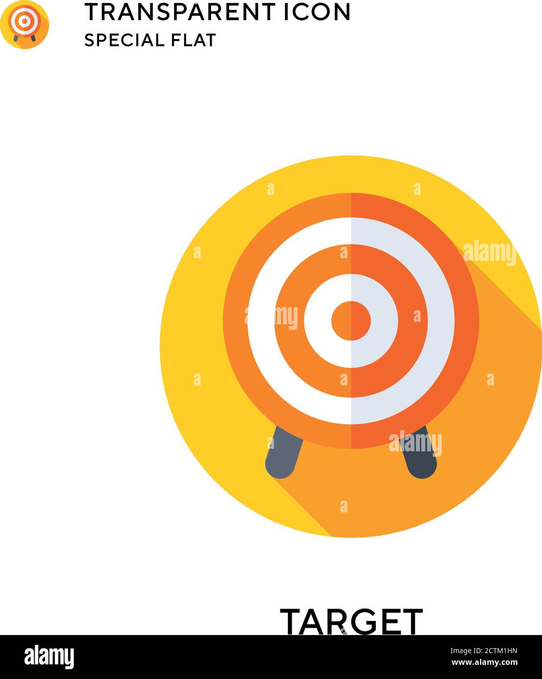 Target vector icon. Flat style illustration. EPS 10 vector Stock Vector ...