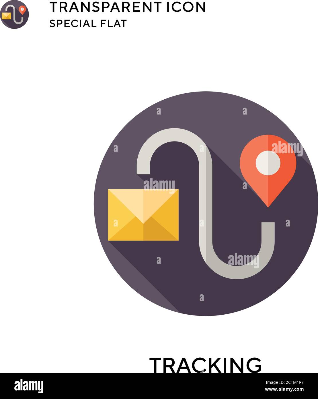 Tracking vector icon. Flat style illustration. EPS 10 vector Stock ...