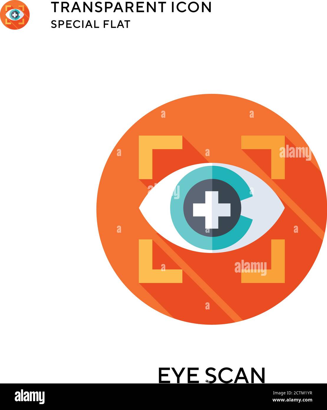 Eye scan vector icon. Flat style illustration. EPS 10 vector Stock ...