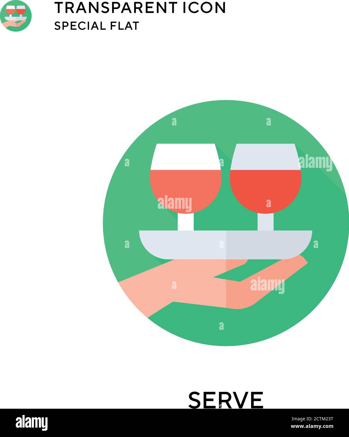 Waitress at work with mask Stock Vector Images - Alamy