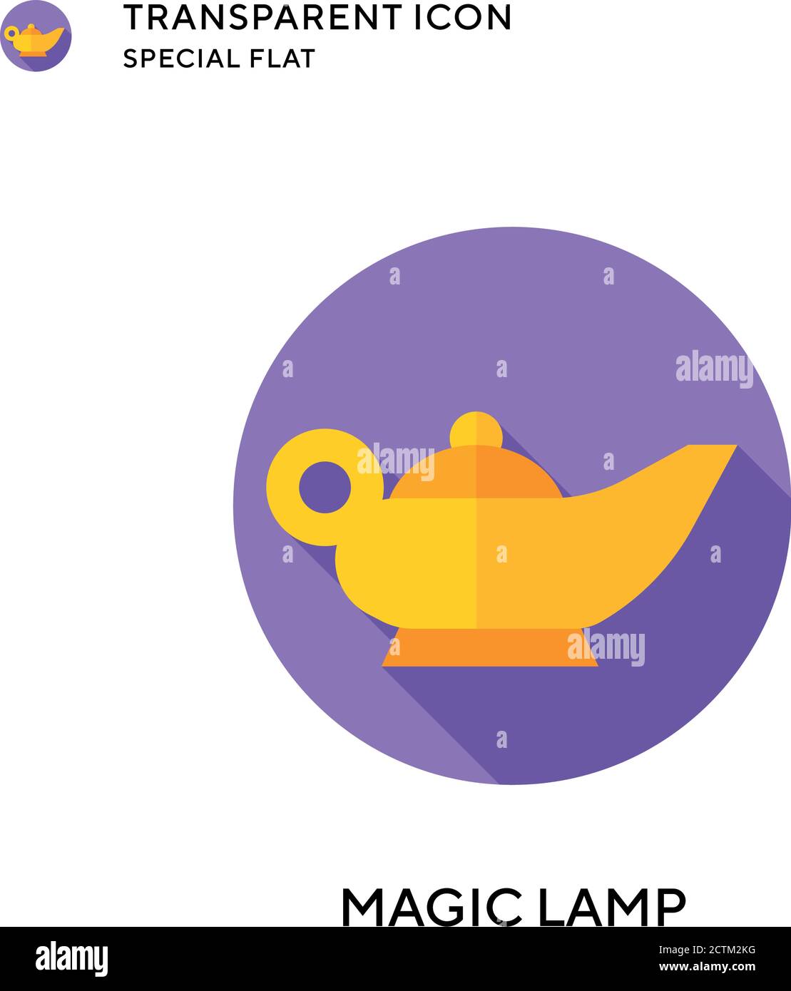 Magic lamp vector icon. Flat style illustration. EPS 10 vector Stock ...