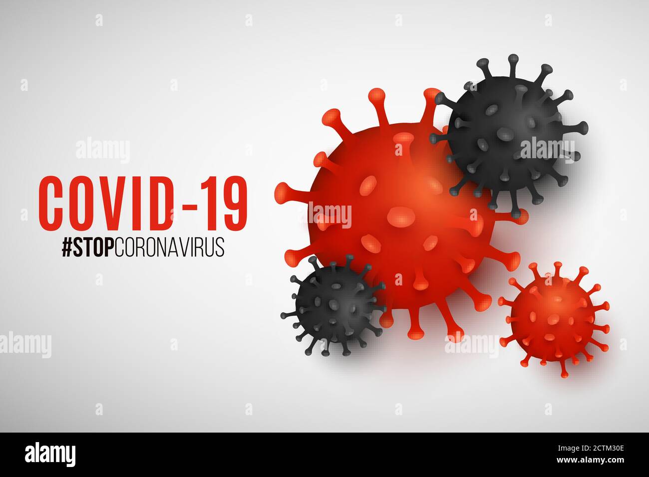 Pathogen organism Coronavirus for science banner. Covid-19 epidemic ...