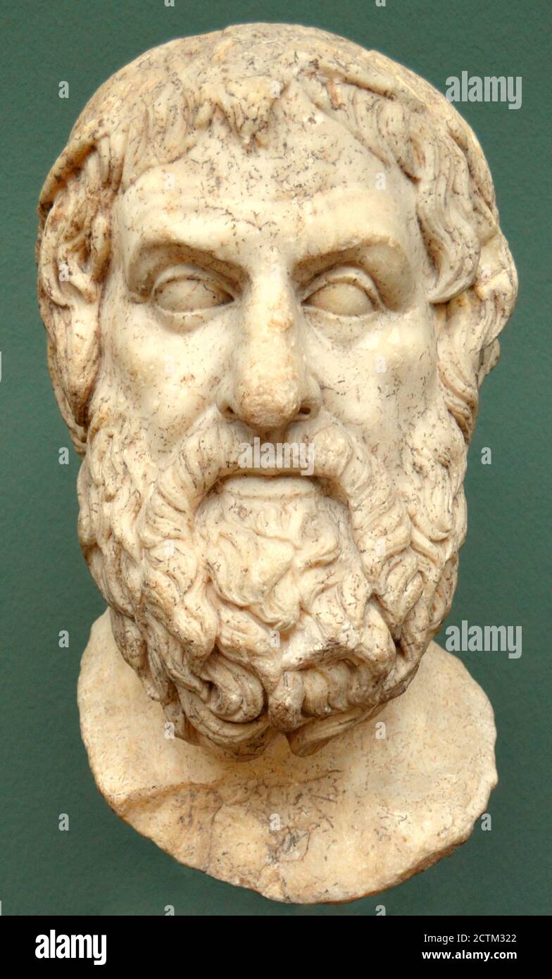 Copenhagen, Denmark - Sophocles Bust in Glyptotek Museum Stock Photo ...