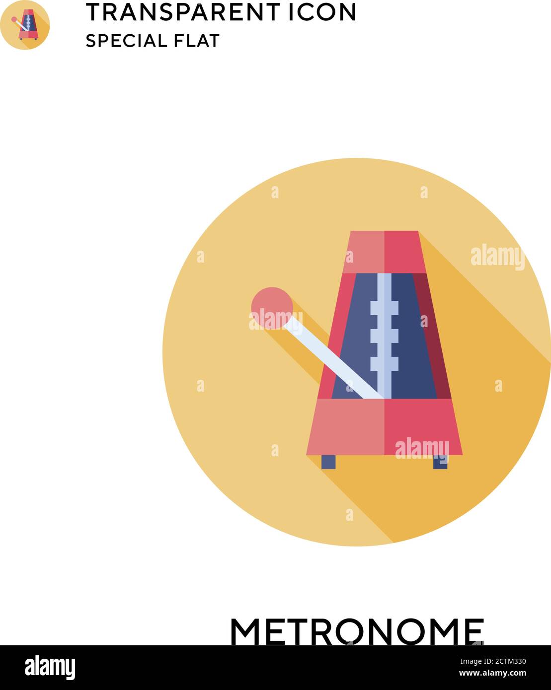 Metronome vector icon. Flat style illustration. EPS 10 vector Stock ...