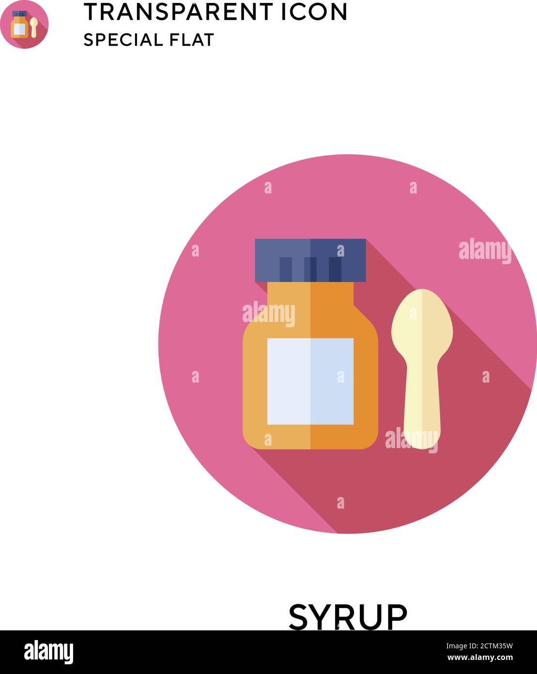 Syrup vector icon. Flat style illustration. EPS 10 vector Stock Vector ...