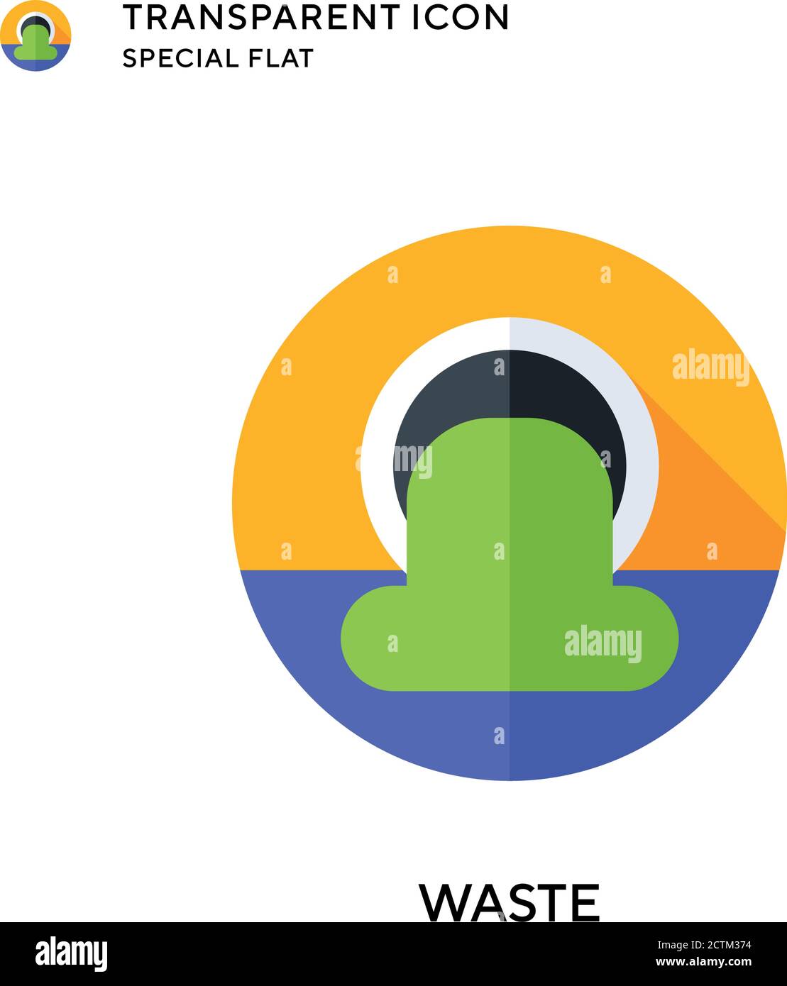 Waste vector icon. Flat style illustration. EPS 10 vector Stock Vector ...