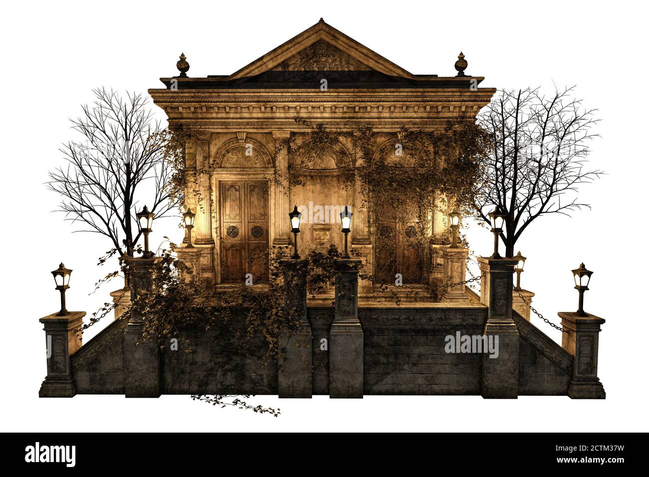 Academy Building Fantasy Architecture, 3D illustration, 3D rendering ...