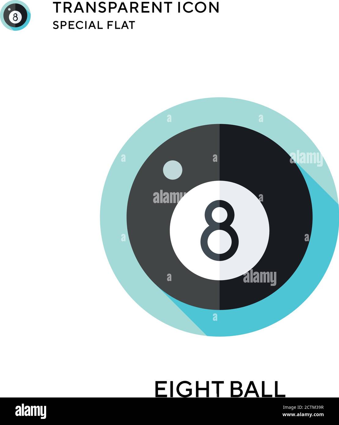 Eight ball vector icon. Flat style illustration. EPS 10 vector Stock ...