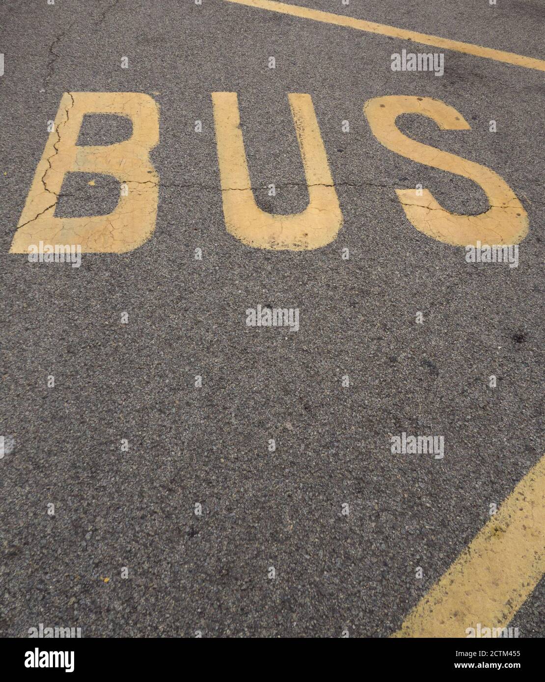 Closeup shot of a bus signal on the road, detail of a sign for City Bus ...