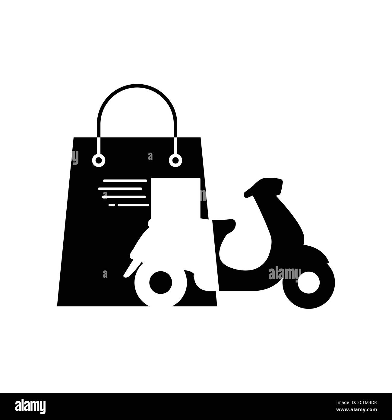 Motorcycle delivery icon, vector illustration. Design template vector ...