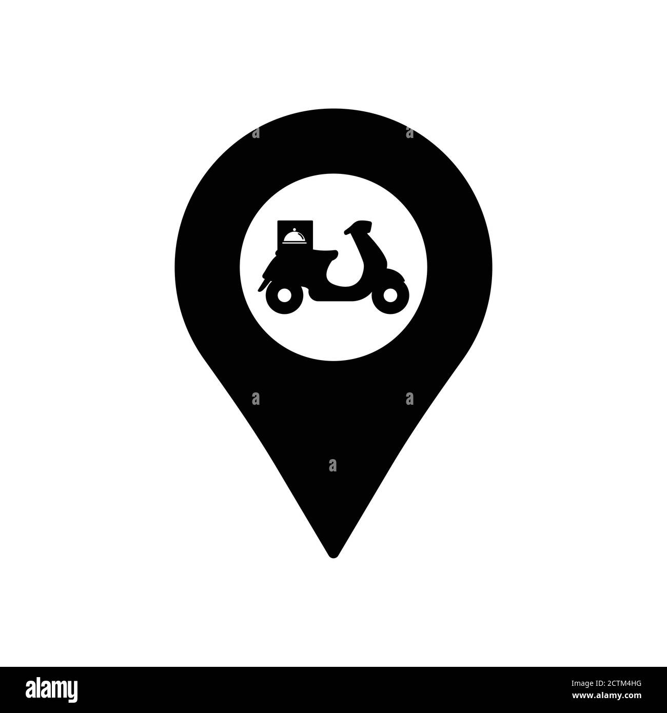 Motorcycle delivery icon, illustration location delivery. Design ...