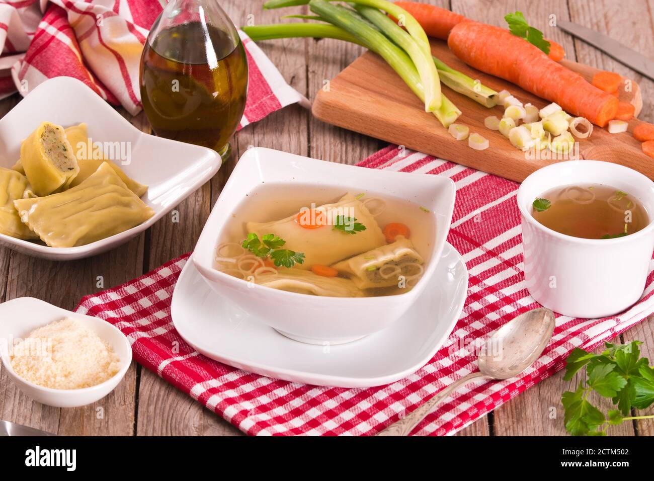 Maultaschen - swabian filled pasta ( ravioli Stock Photo - Alamy