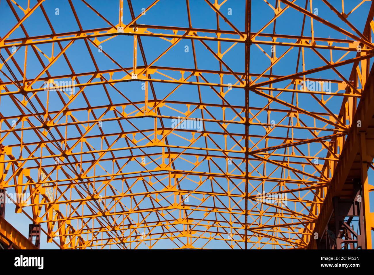 Kostanay/Kazakhstan - May 14 2012: Construction of new factory orange ...