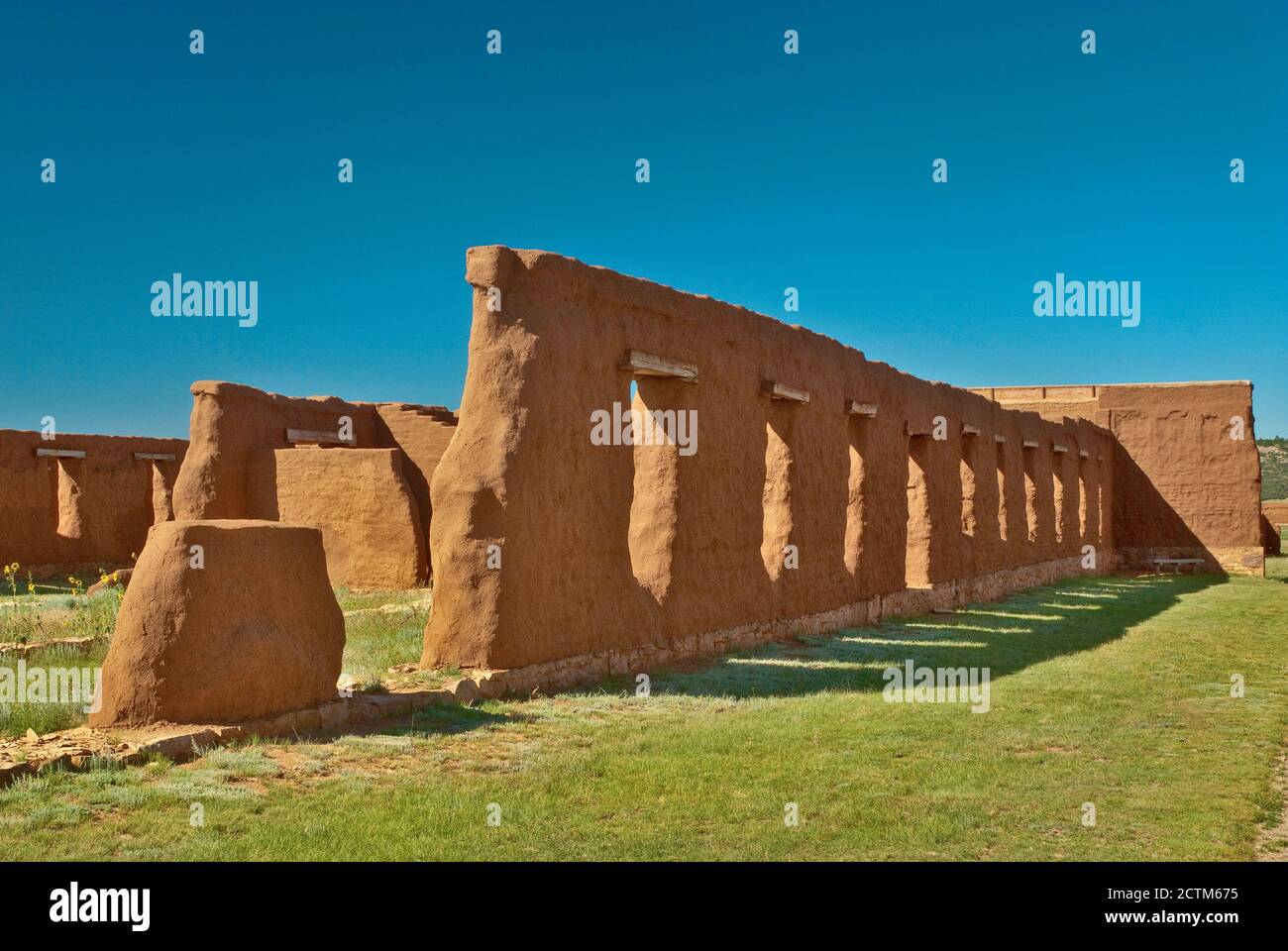 Remains of military barracks at Fort Union National Monument, New ...