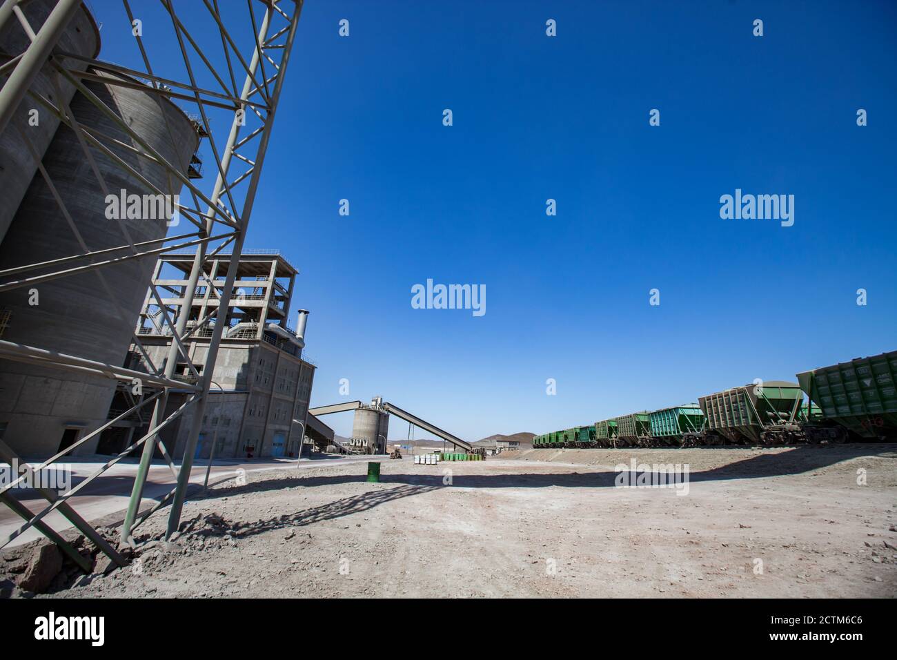 Mynaral/Kazakhstan - April 23 2012: Modern cement plant in desert ...