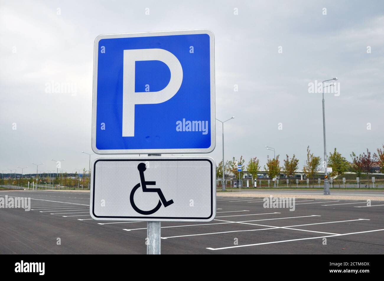 International road sign Parking for disabled people Stock Photo - Alamy
