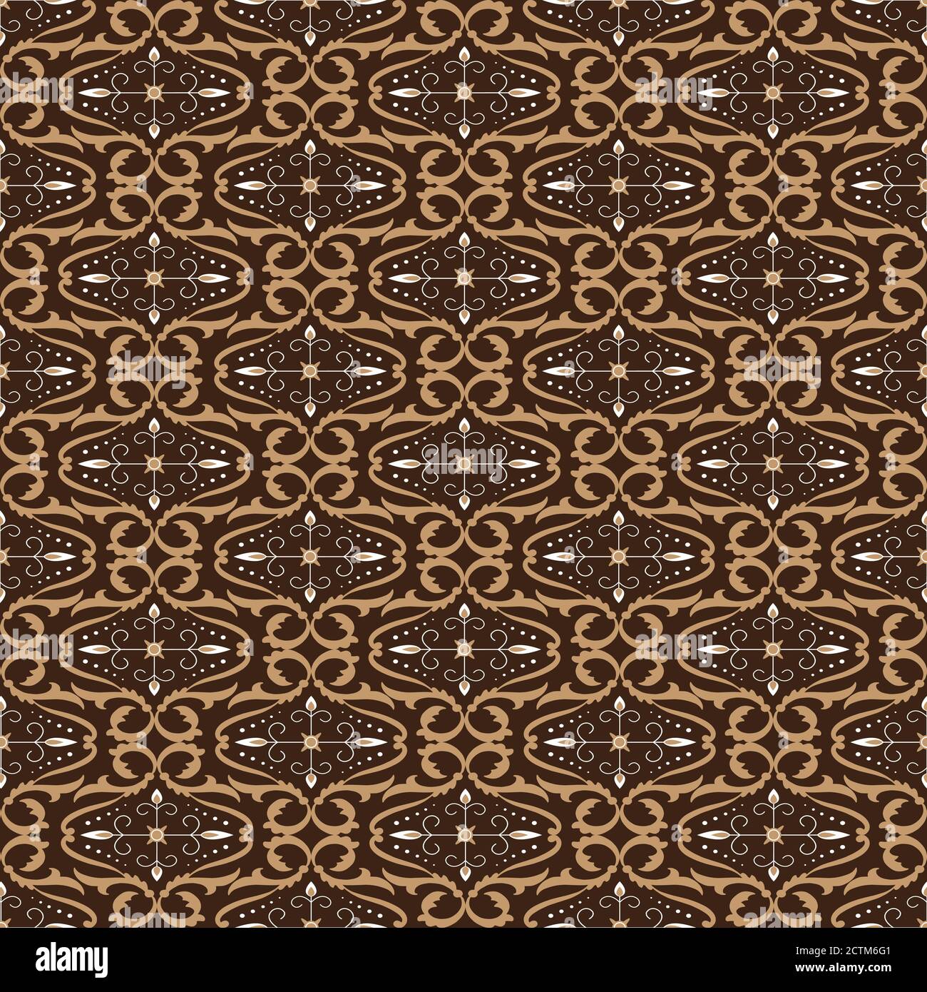 Unique motifs design on Central Java batik with dark brown color design ...