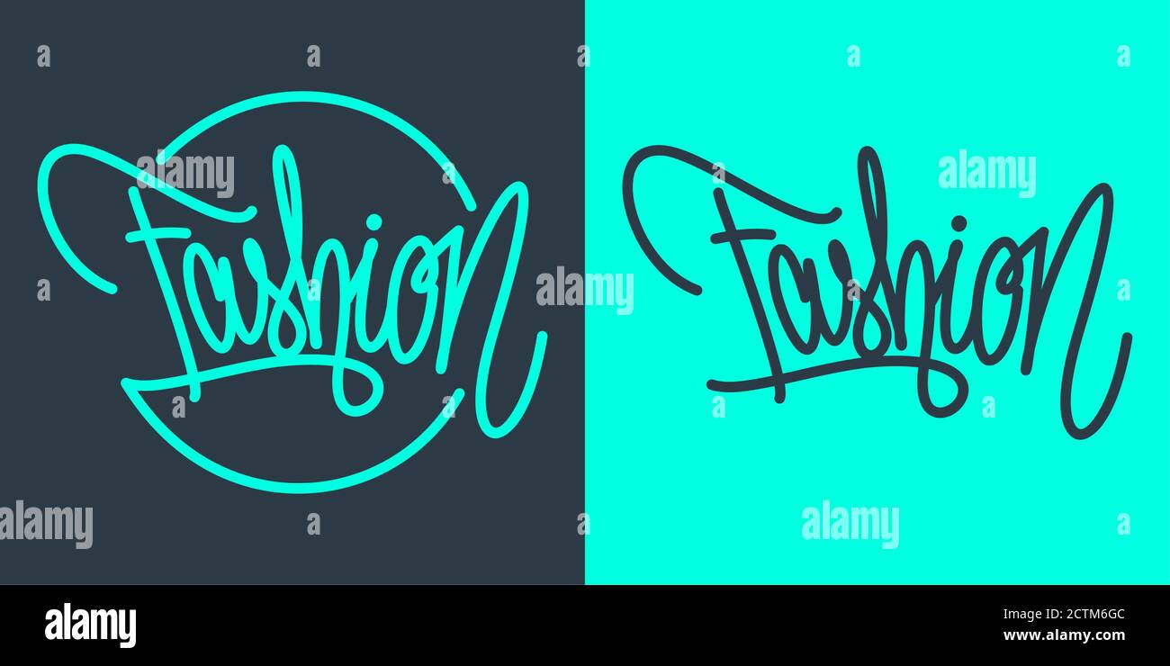 Abstract Hand Written Lettering Fashion Vector Illustration Art ...