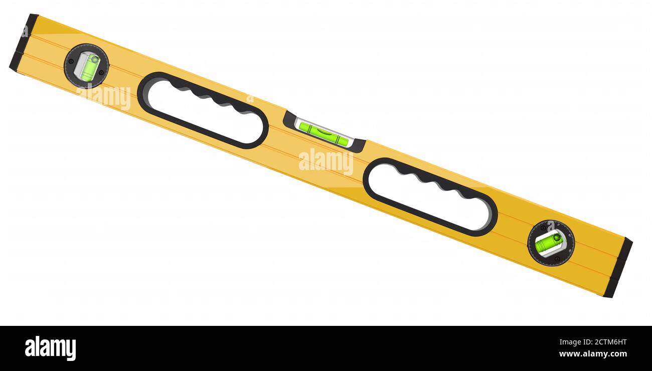 Building spirit level tool isolated on white with clipping path Stock ...
