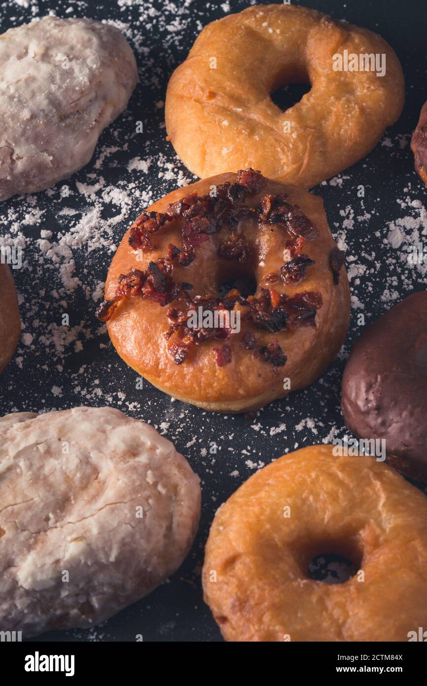 Vertical shot of assorted donuts Stock Photo - Alamy