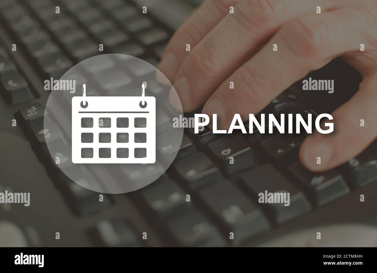 Planning concept illustrated by a picture on background Stock Photo - Alamy