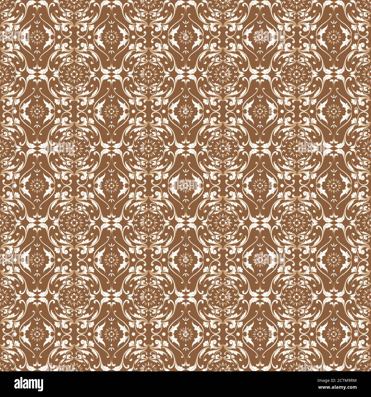 Beautiful flower pattern on Tradisional Java batik design with smooth ...
