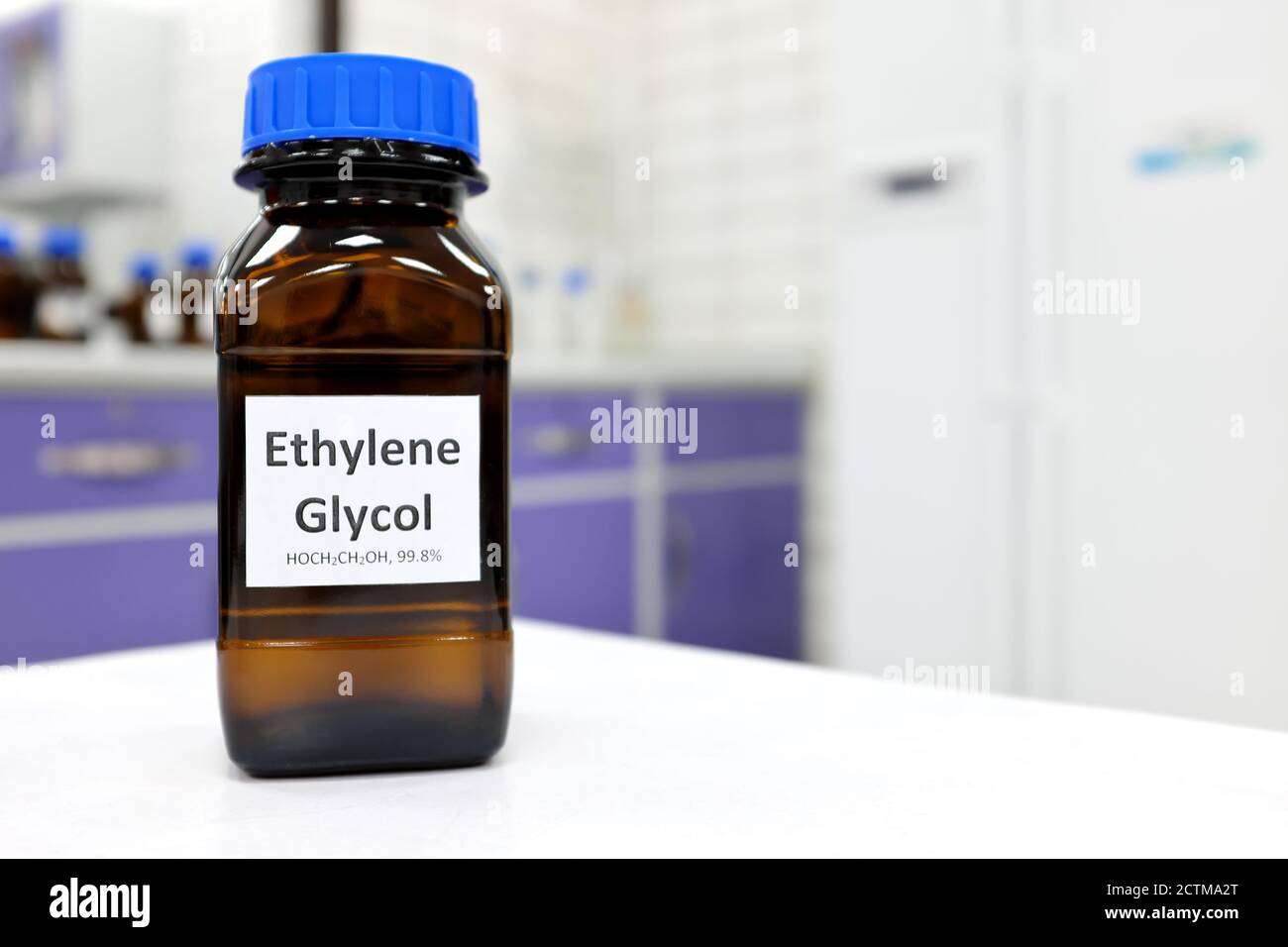 Selective focus of ethylene glycol liquid chemical compound in dark ...