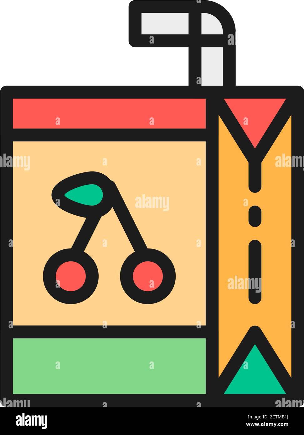 Flat cardboard packet label Stock Vector Images - Alamy