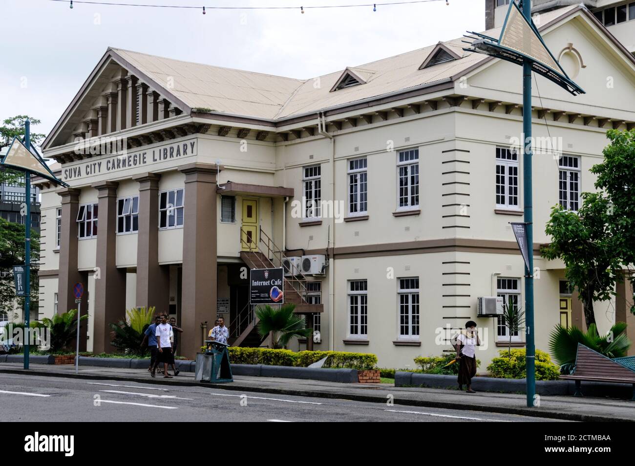 Suva public library in Suva, Fiji in the South Pacific Stock Photo - Alamy