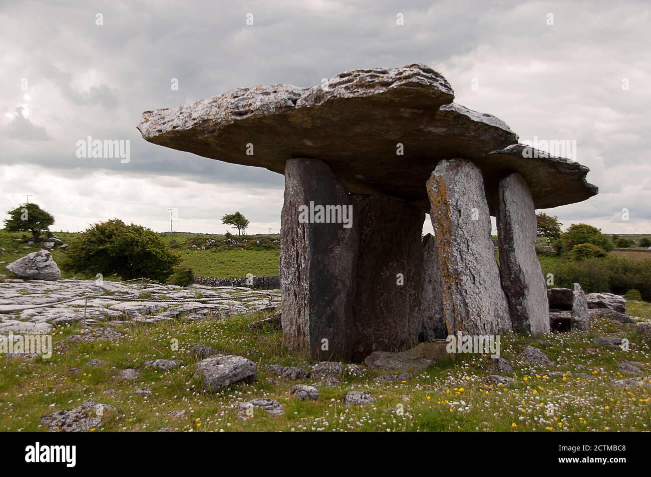 Poulnabrone dolmen in the Burren, County Clare, Ireland, Neolithic ...